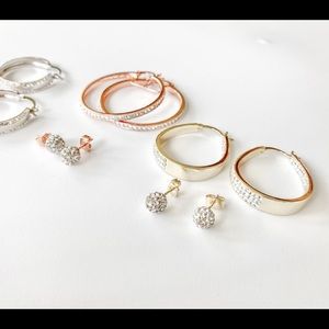 Devin Rose | Jewelry | Devin Rose Double Sided 3mm Round Hoop Earrings ...
